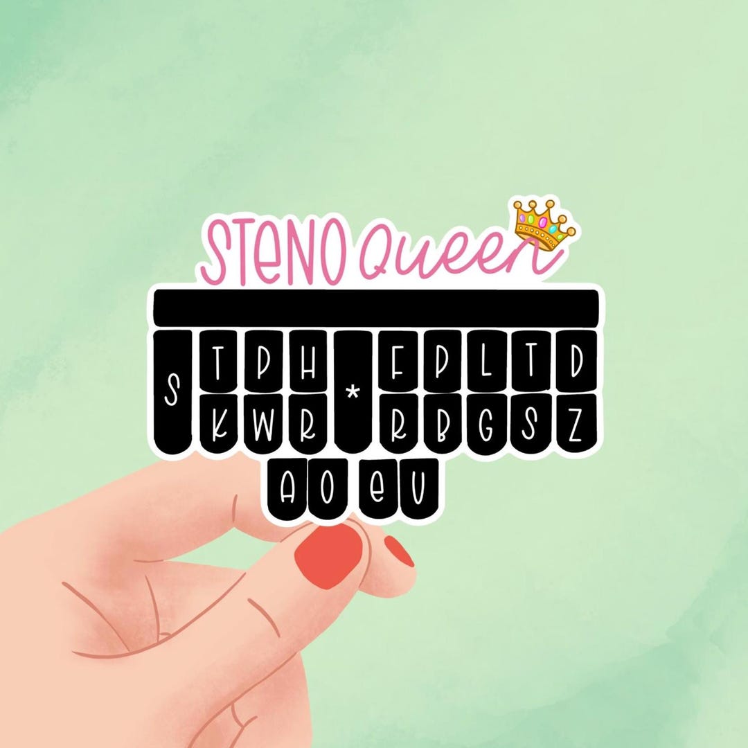 Steno Queen Sticker | Court Reporting Student Gift - Etsy