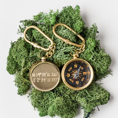 Compass Tassel Keychain Compass Keychain Keychain Purse | Etsy