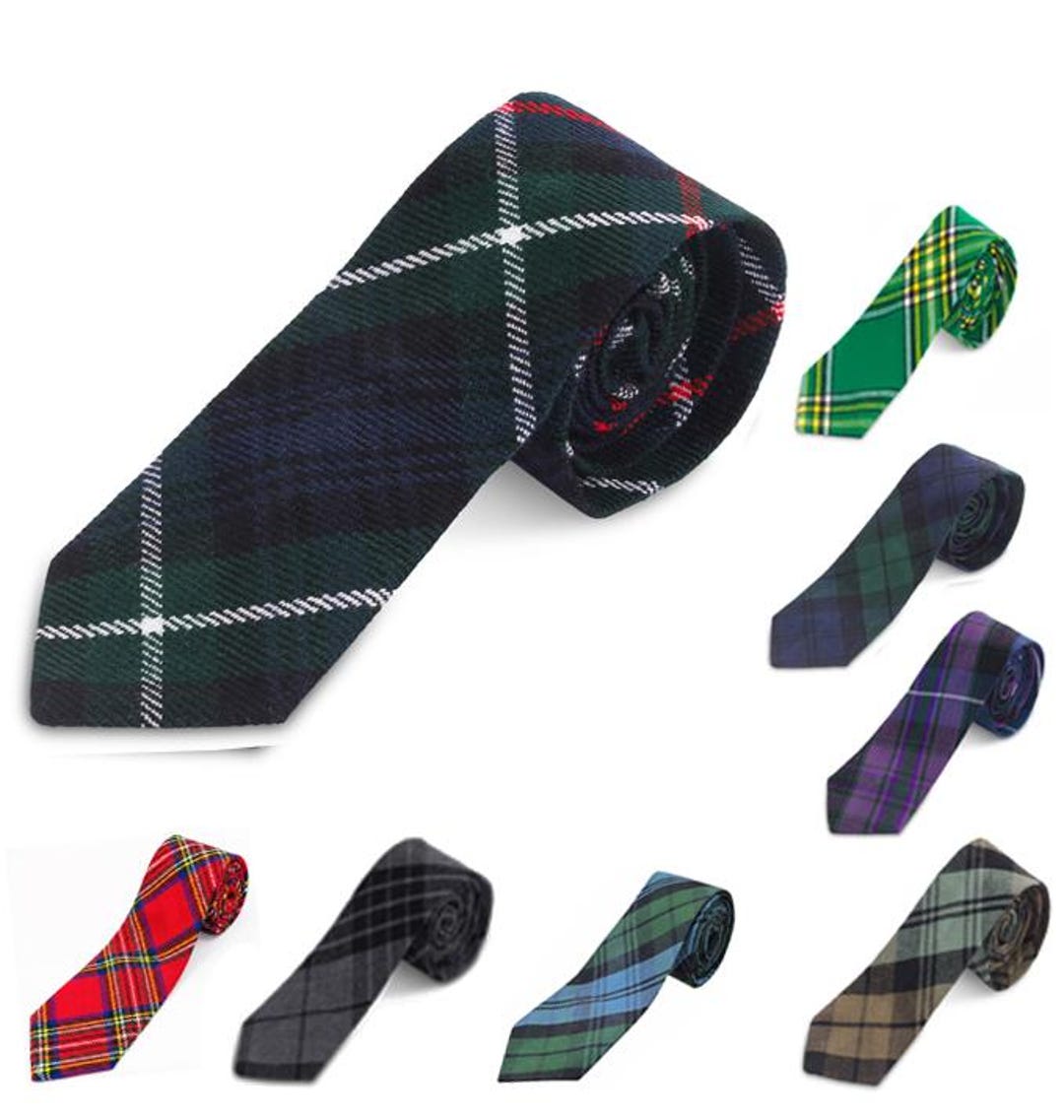 Scottish Tartan Neck Tie for Men Acrylic Twill Plaid Highland Dress - Etsy