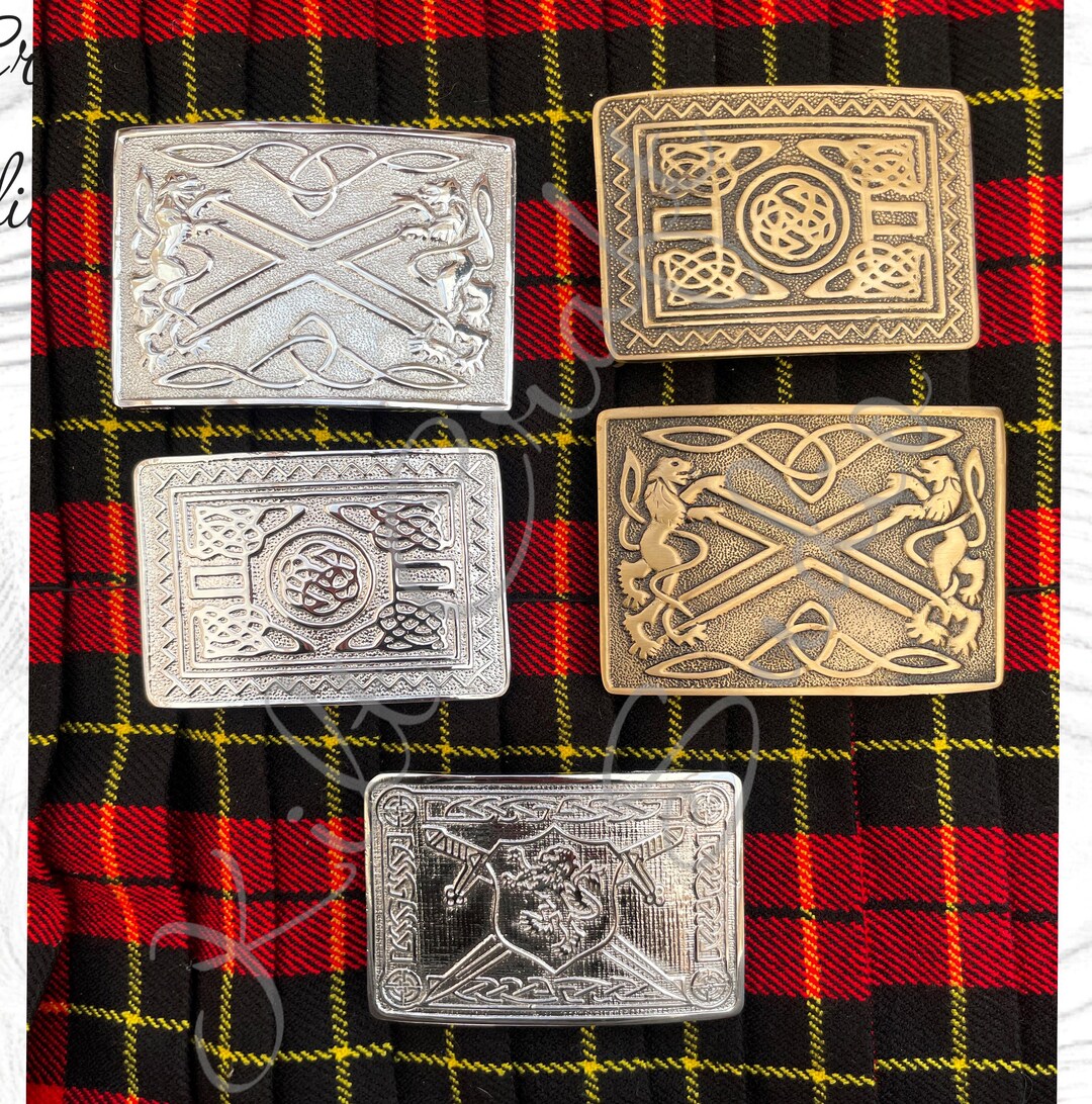 Brass Kilt Buckle for Leather Belts Scottish Highland Dress Kilt ...