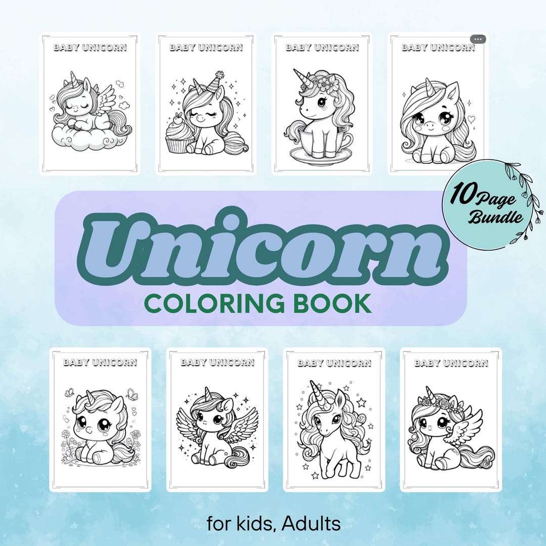 Unicorn Coloring Pages for Kids and Adults | Printable Unicorn Sheets ...