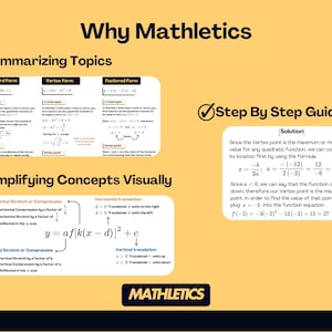 Quadratic Functions Cheat Sheet | Parabola Chart & Formula Guide ...