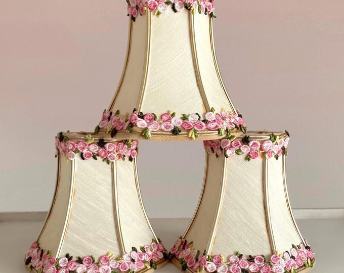 Price is for 1 Lamp Shade. Pastel Pink Floral Bellamaison Design PETITE ...