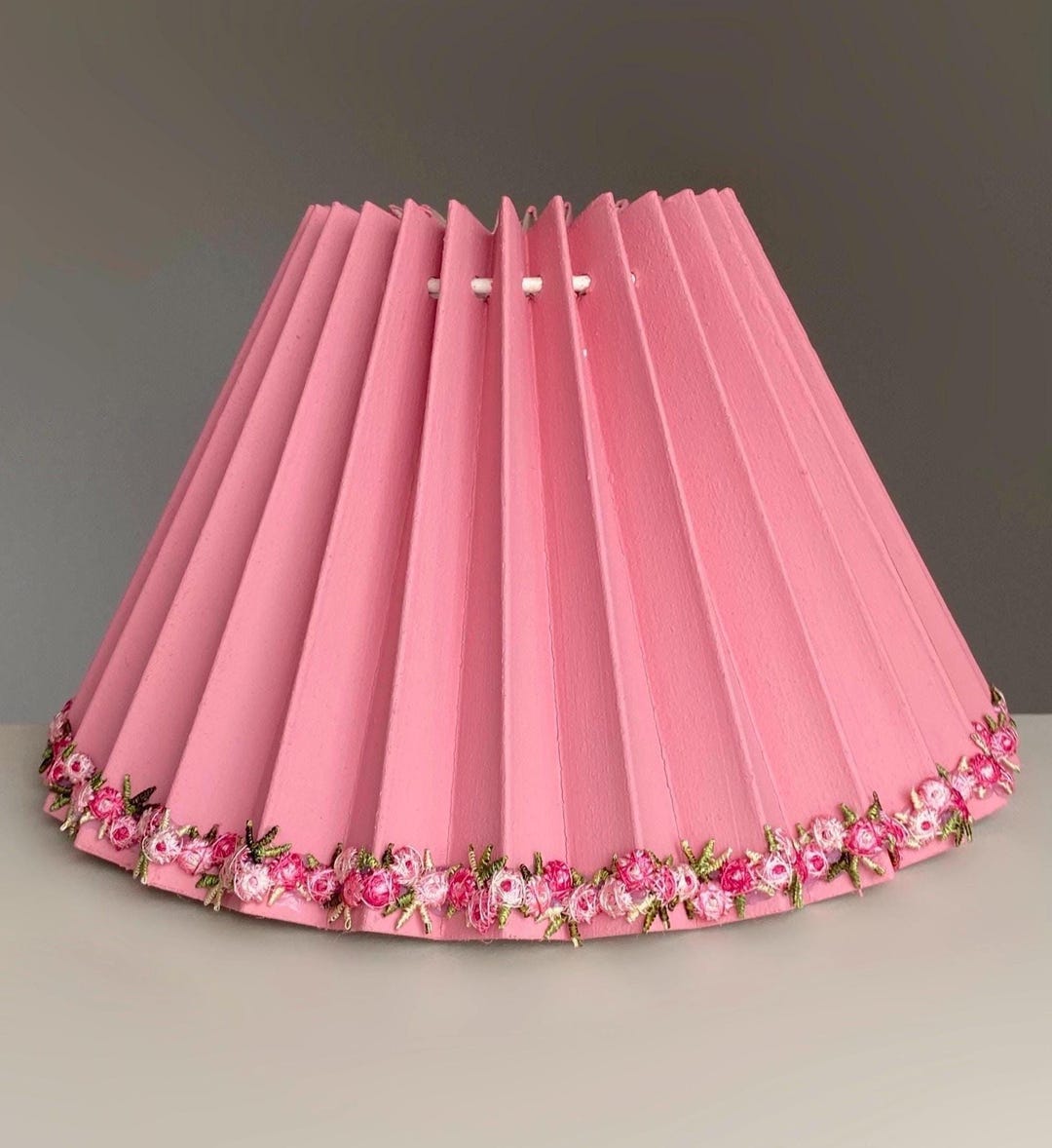 Berry Pink Pleated 23 Cm Diameter Lamp Shade With Clip on Frame ...