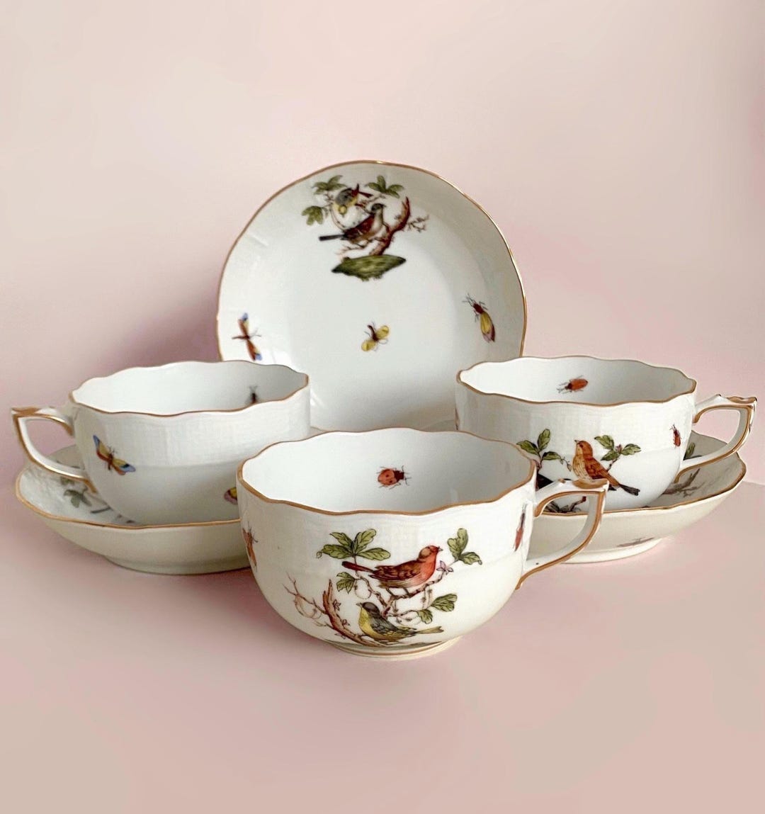 Price is for 1 Cup and 1 Saucer. Rothschild Herend Hungary Cup and ...