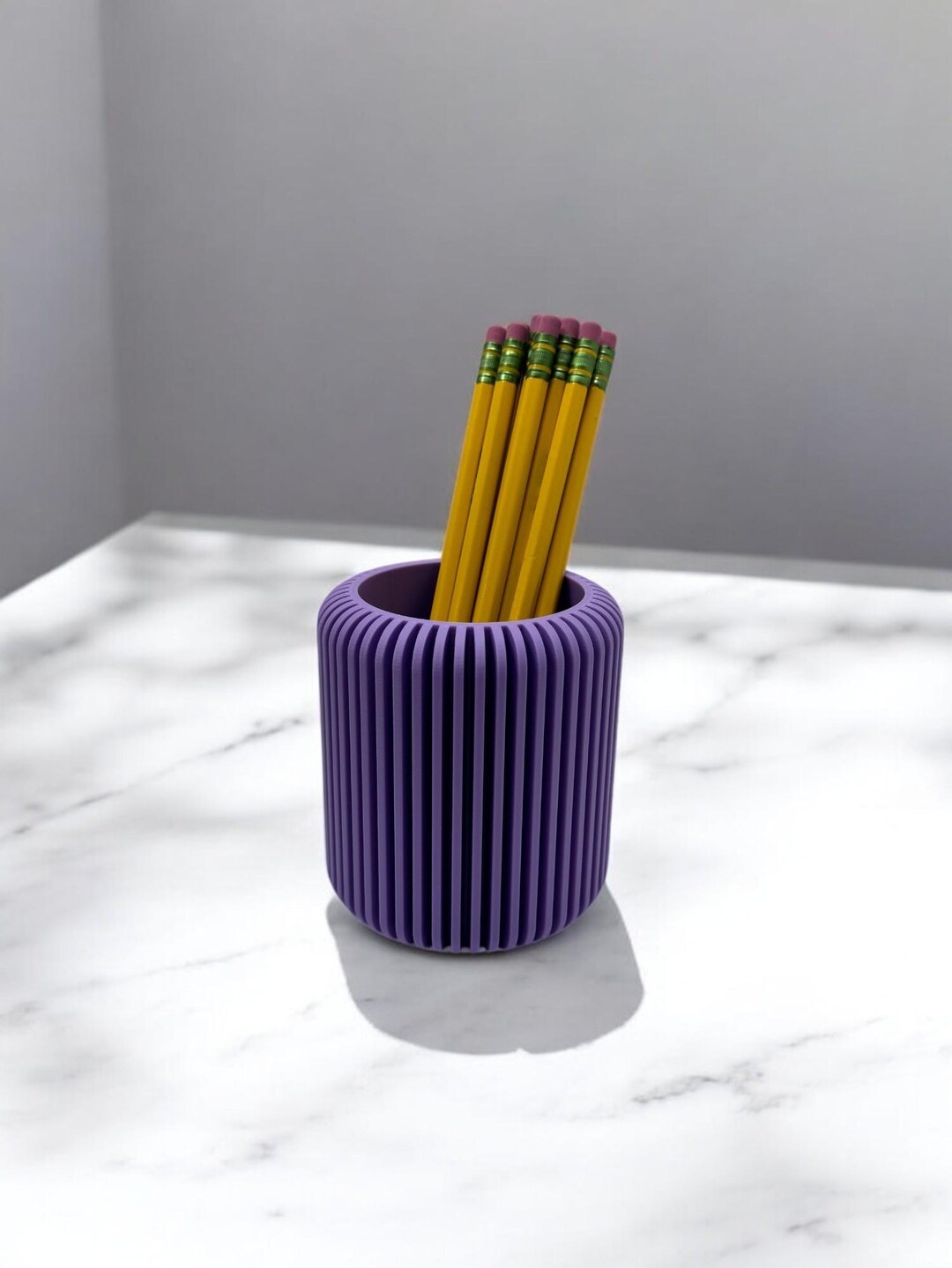 Unique Ribbed Pencil Cup | 3D Printed | Colorful Desk Accessory - Etsy