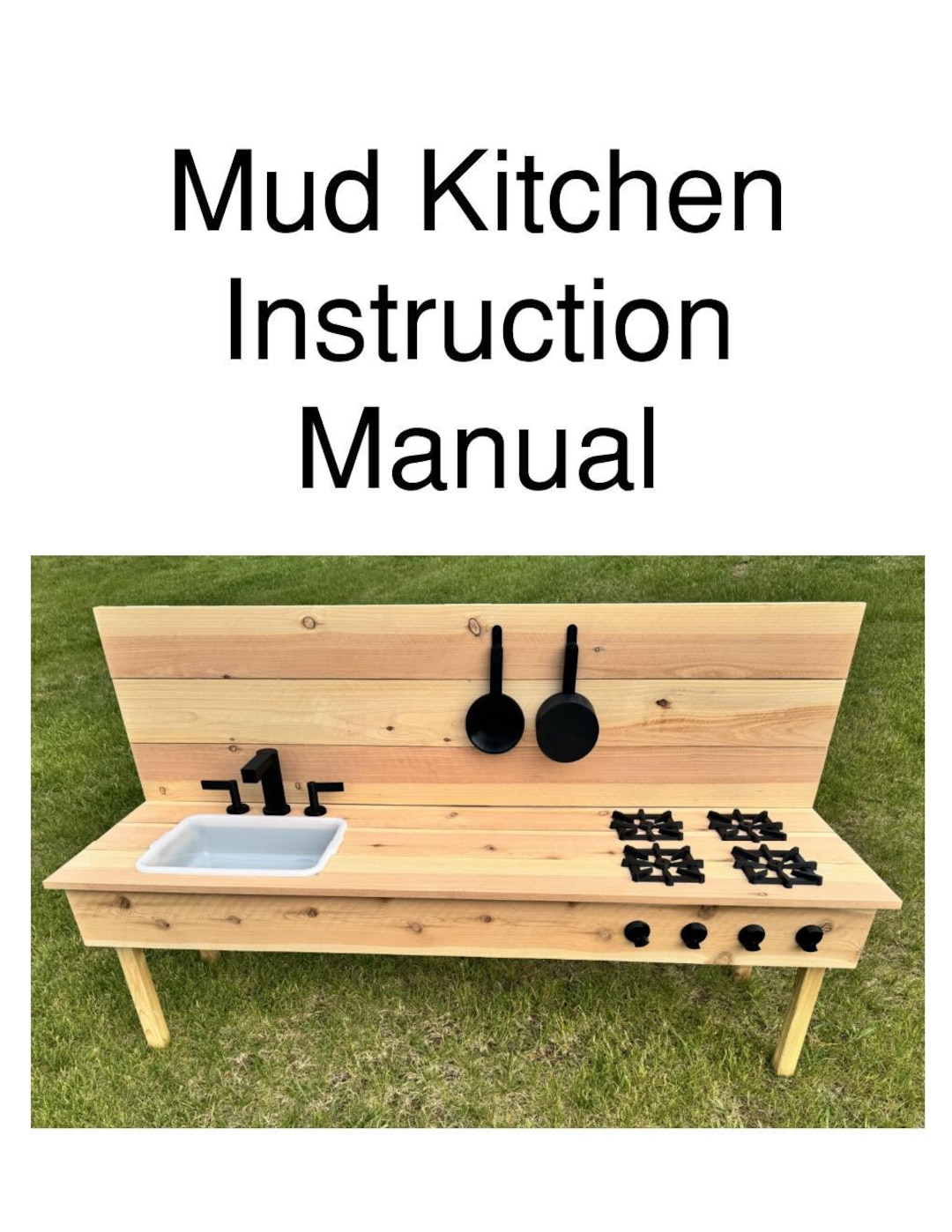 DIY Mud Kitchen Instruction Manual – Step-by-step Plans (PDF Download ...