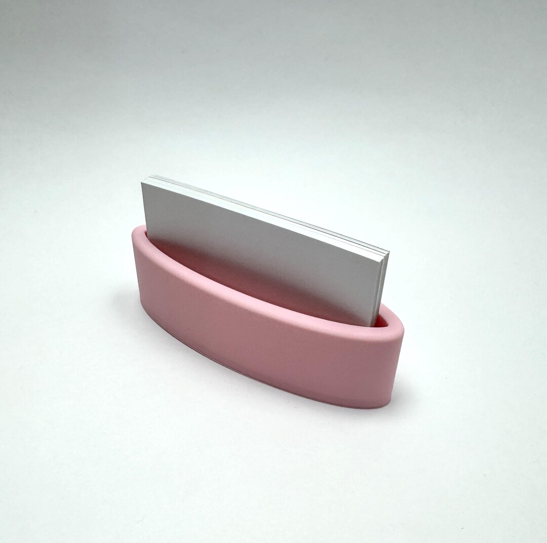 Minimalistic Oval Business Card Holder Multiple Colors & Shapes ...