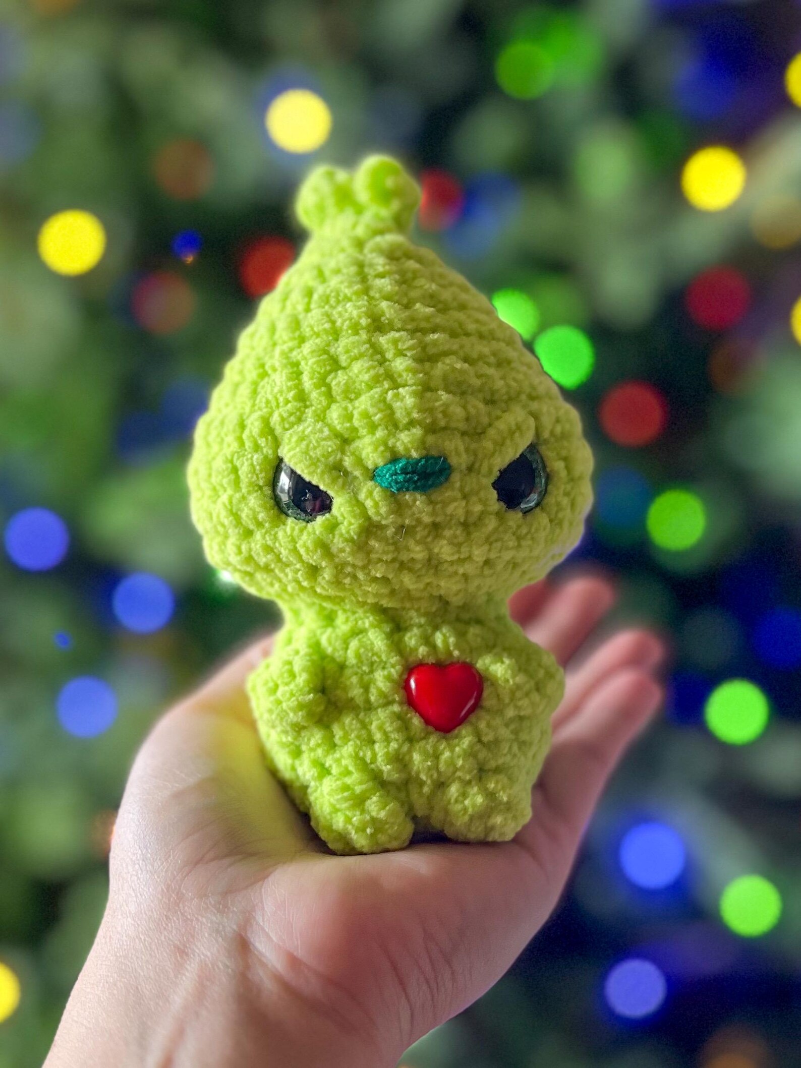 Handmade Crochet Meanie Greenie Amigurumi – Holiday Plush | Christmas ...