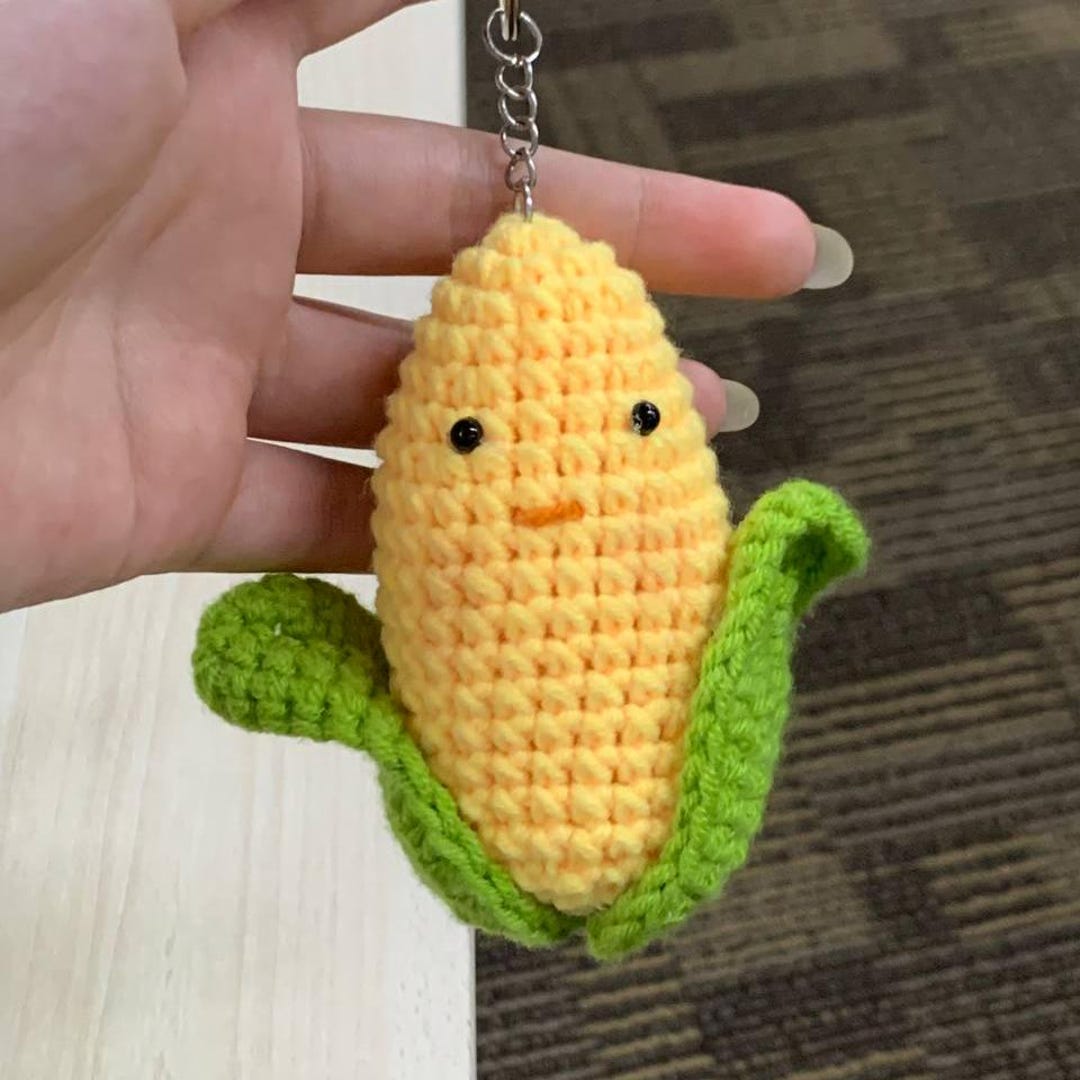 Handmade Amigurumi Baby Corn Crochet Keychain Handmade Baby Corn ...