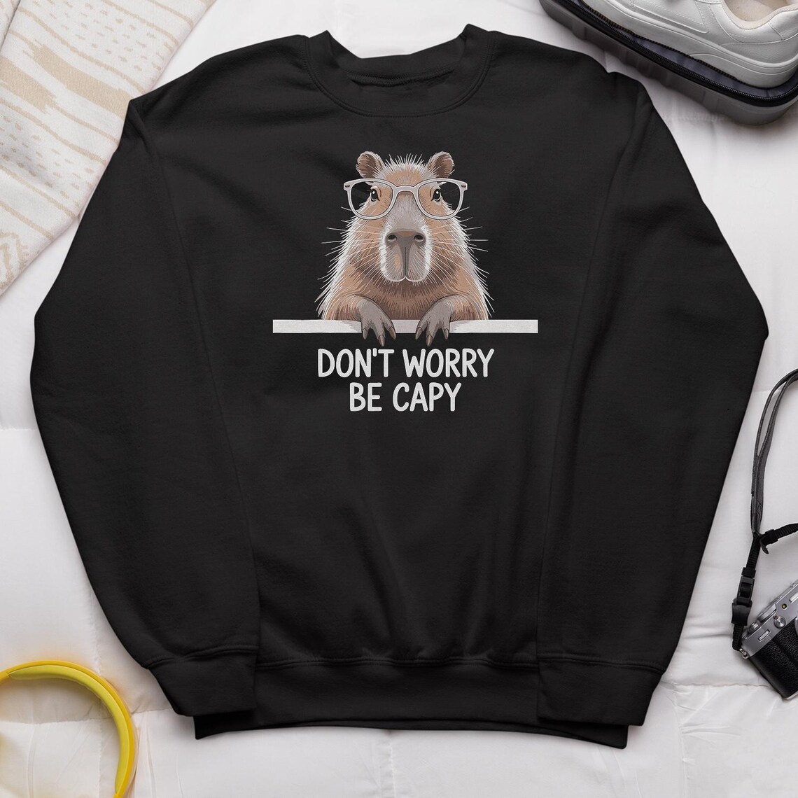 Don't Worry Be Capy Funny Personalized Shirt, Capybara Lover Cute ...