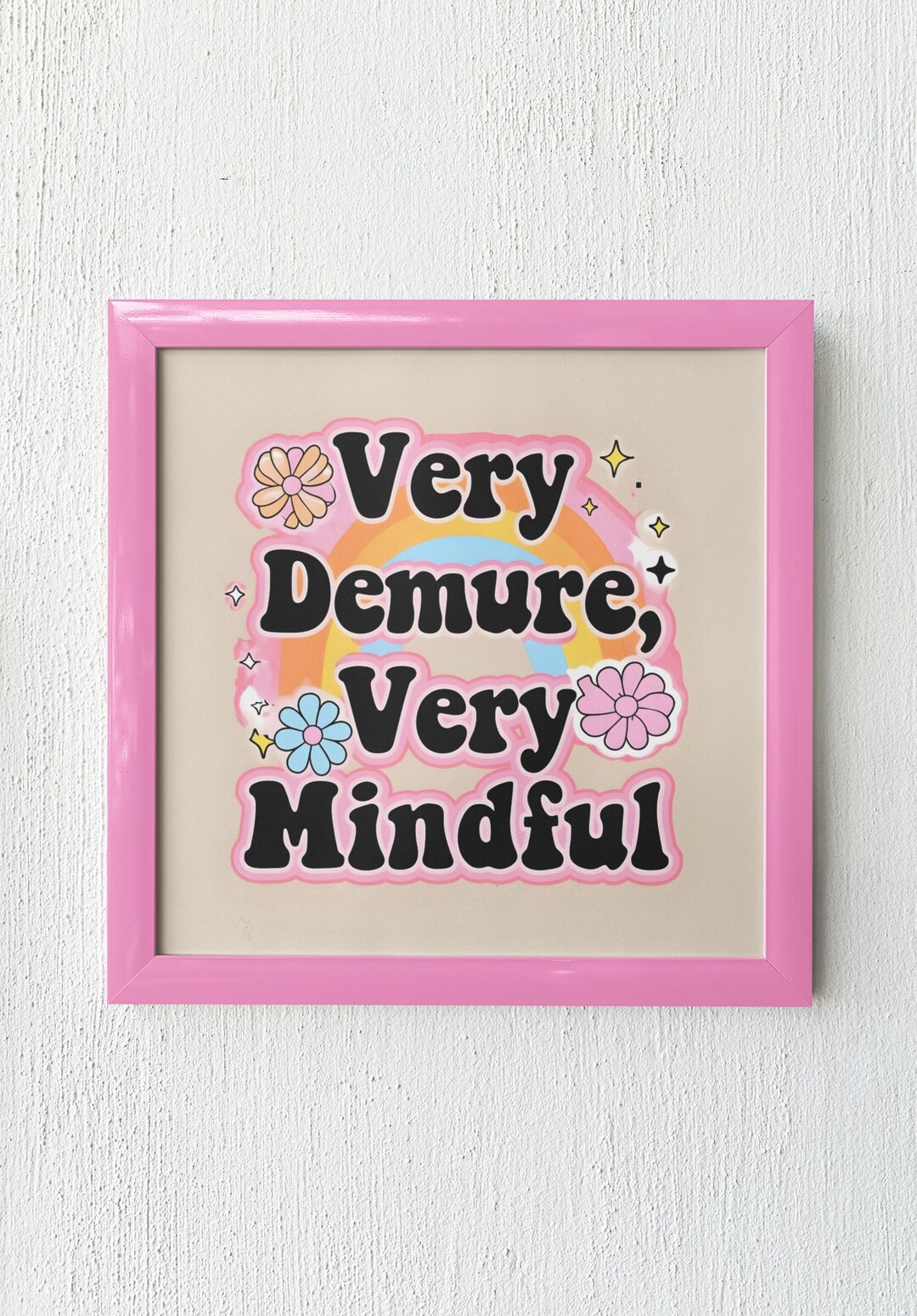 Very Demure, Very Mindful Decal Flower, Rainbow, Books, Stickers, Art ...
