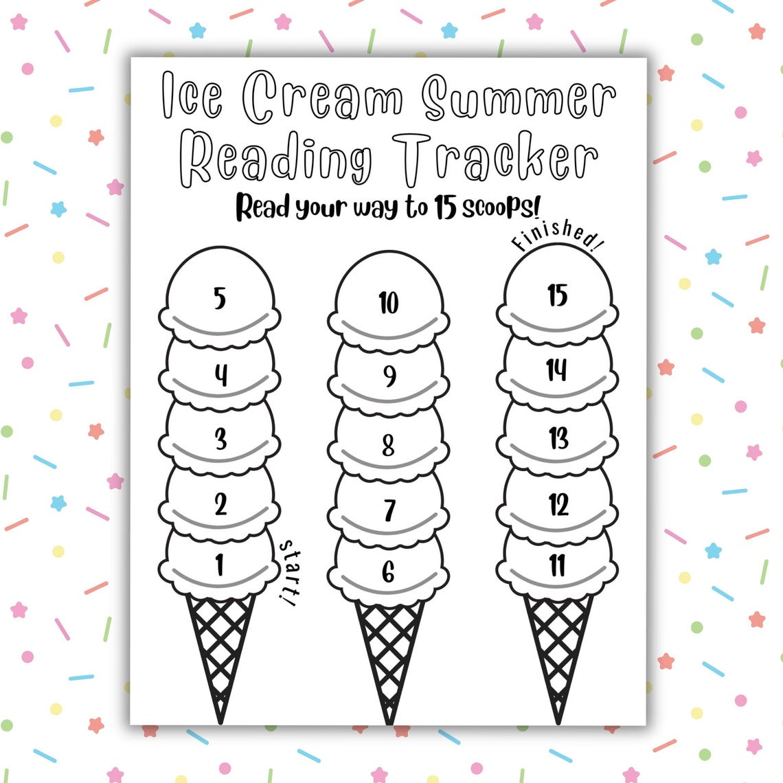 Summer Reading Tracker for Kids Printable, Fun Summer Reading Chart PDF ...