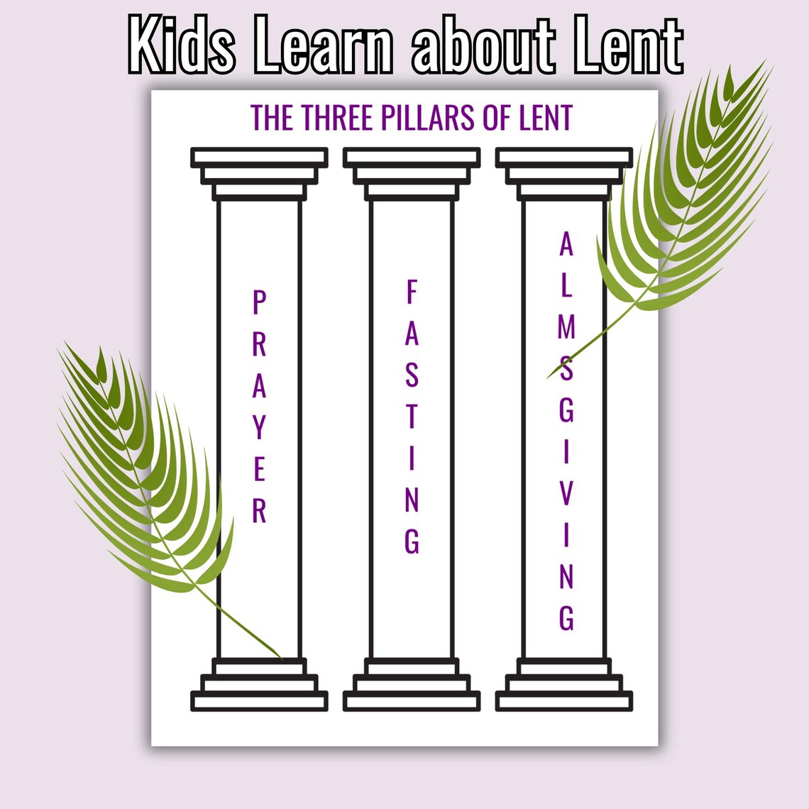 Kids Lent Activity Bundle Printable PDF, Christian Kids Church ...