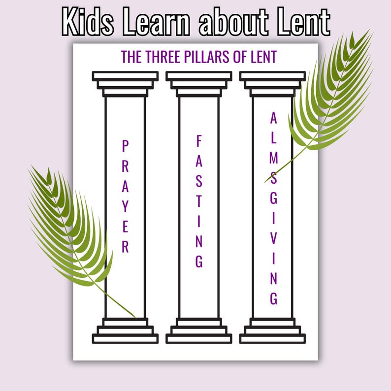 Kids Lent Activity Bundle Printable PDF, Christian Kids Church ...