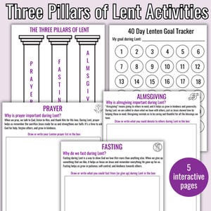 Kids Lent Activity Bundle Printable PDF, Christian Kids Church ...