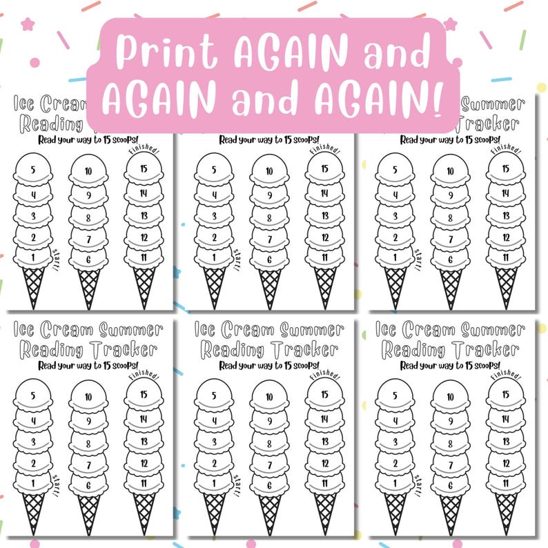 Summer Reading Tracker for Kids Printable, Fun Summer Reading Chart PDF ...