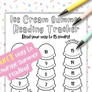 Summer Reading Tracker for Kids Printable, Fun Summer Reading Chart PDF ...