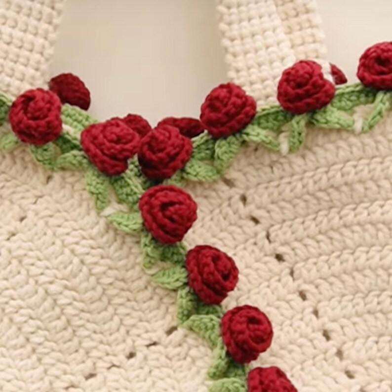 Rose Bouquet Bag Crochet Pattern PDF + Video | Elegant Handbag With 3D ...