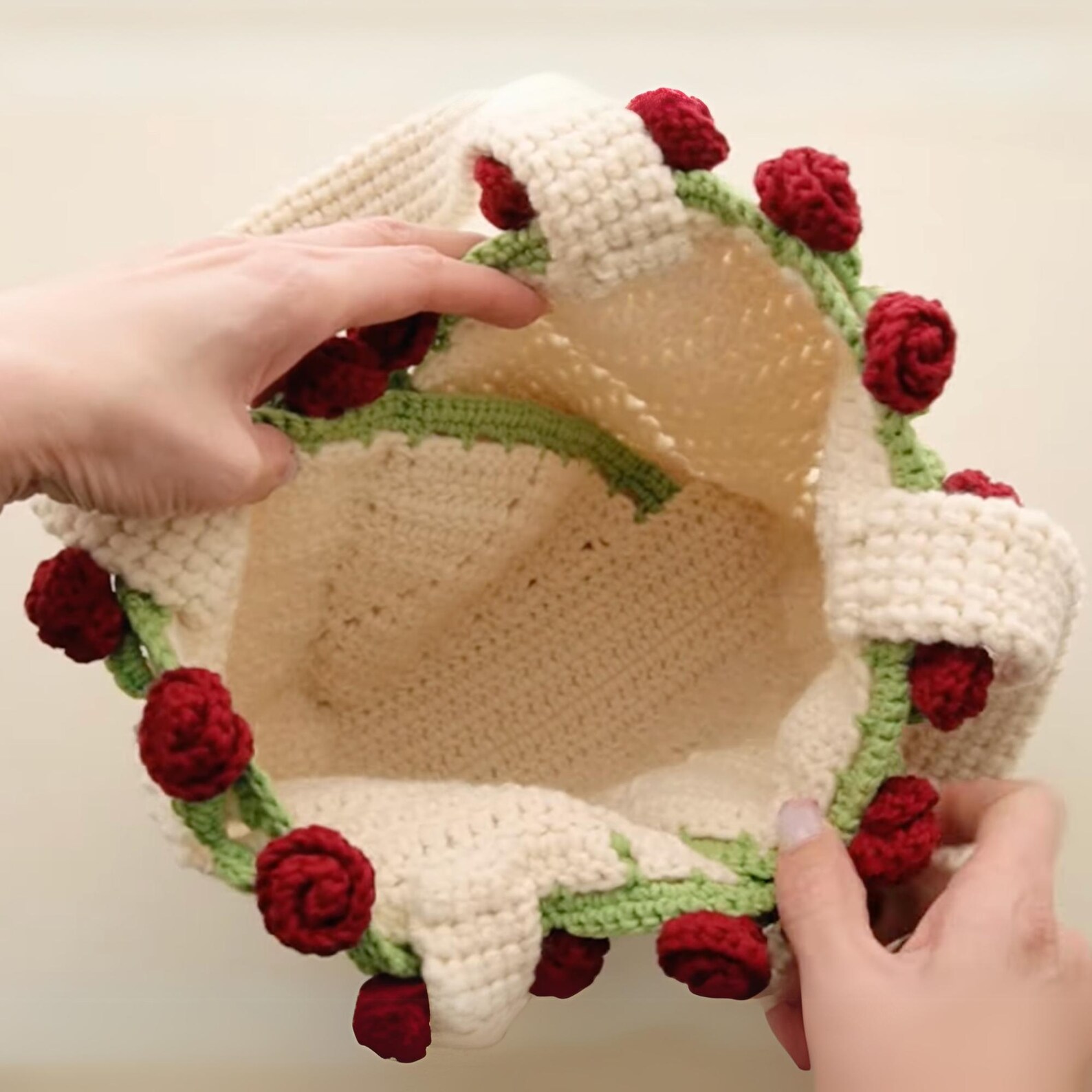 Rose Bouquet Bag Crochet Pattern PDF + Video | Elegant Handbag With 3D ...