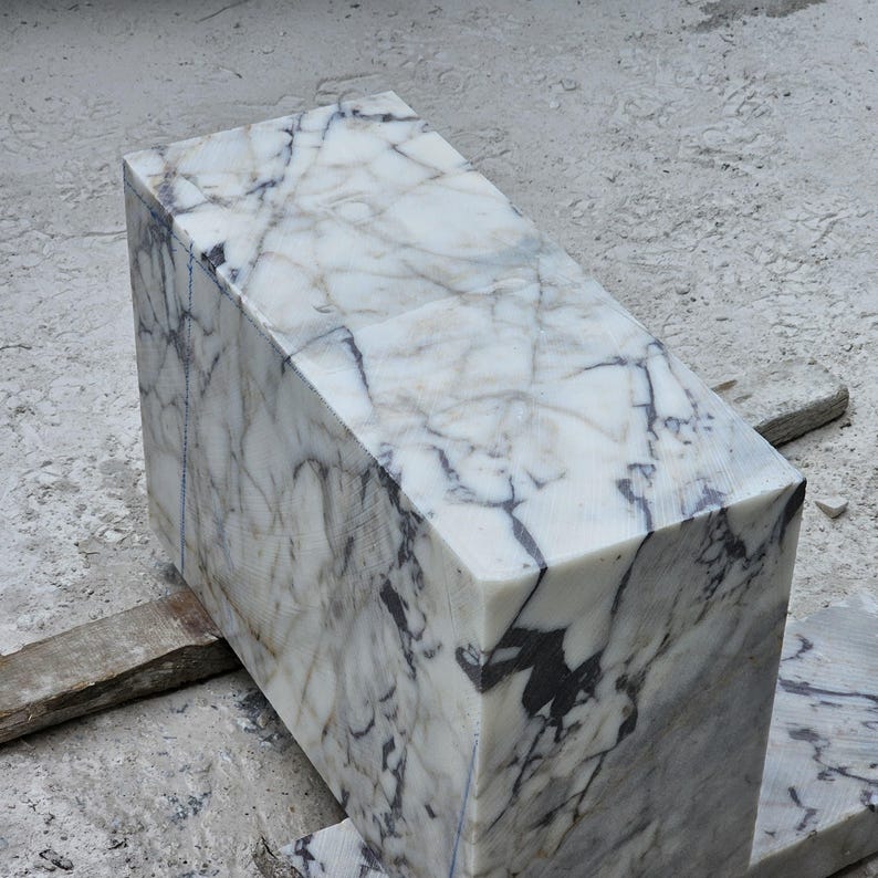 Calacatta Viola Marble Sink: Hand Carved Ribbed Wall Mount - Etsy