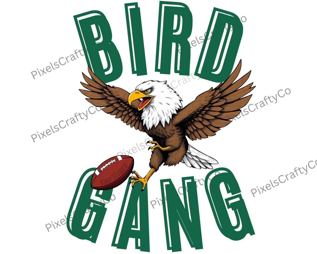 Retro Bird Gang Eagle SVG Digital Download, Eagles PNG, Football Eagles ...