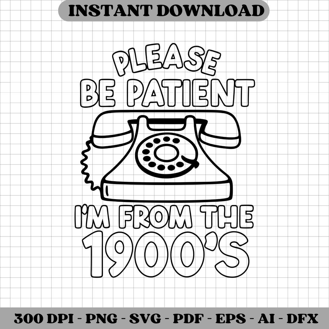 Retro Rotary Phone SVG, Funny 1900s Meme Design (digital Download) - Etsy