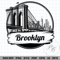 Brooklyn Bridge Svg Vector Files, Dxf, Pdf, Ai, Eps, Png - Etsy