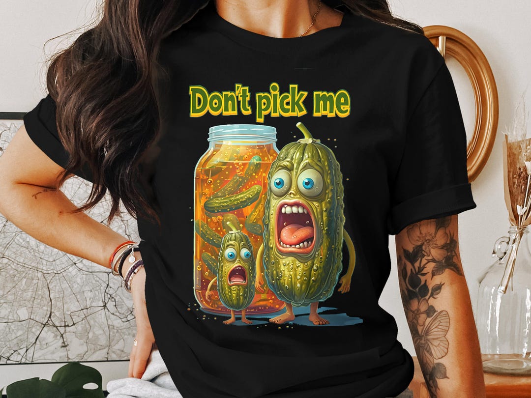Funny Screaming Pickle PNG: 'don't Pick Me' Cartoon Clipart (digital ...