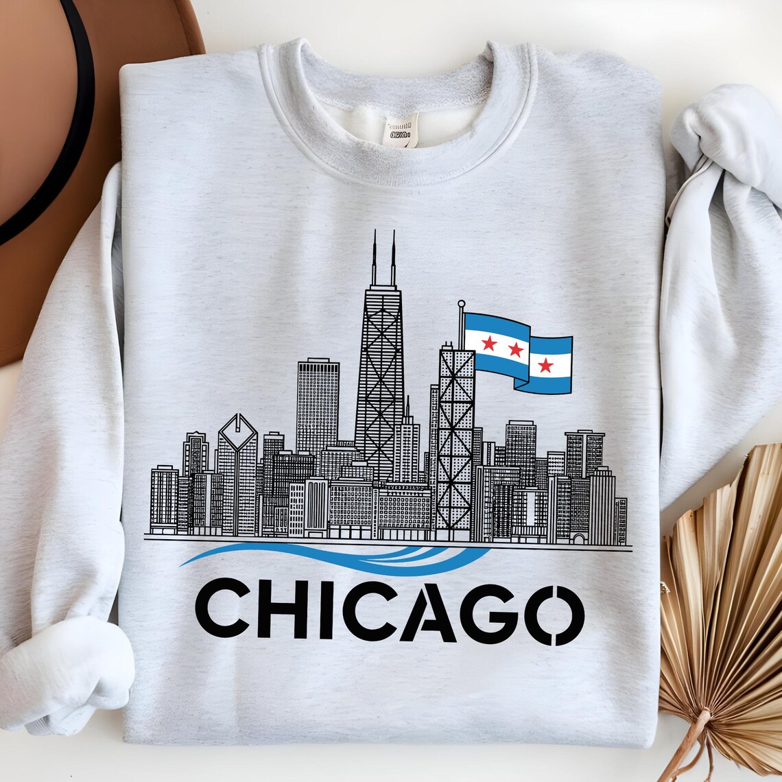 Chicago Skyline SVG for Cricut, Cityscape Cut File With Flag, Chicago ...