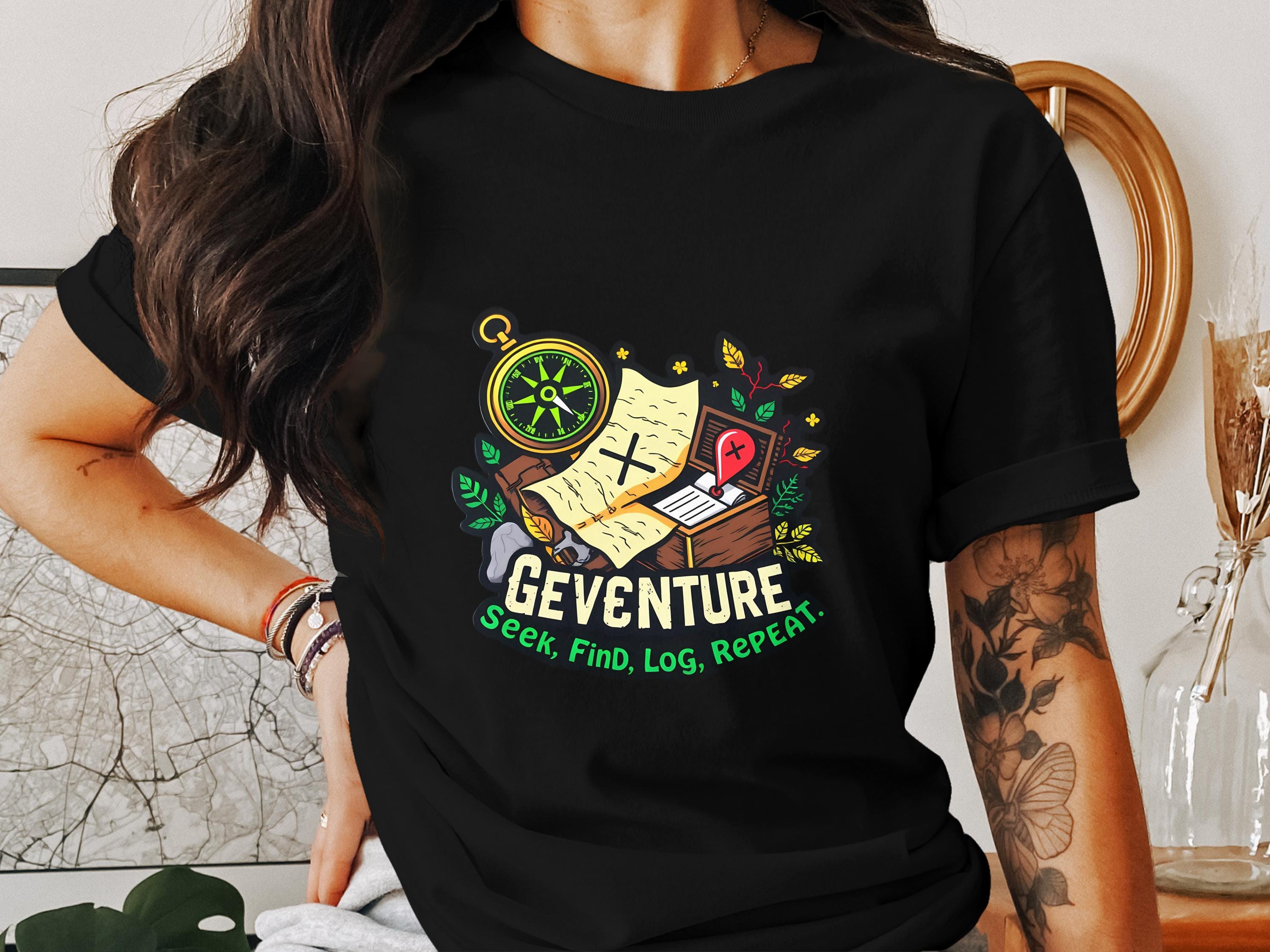 Geocaching Adventure PNG Vintage Compass & Treasure Map Clipart Perfect ...