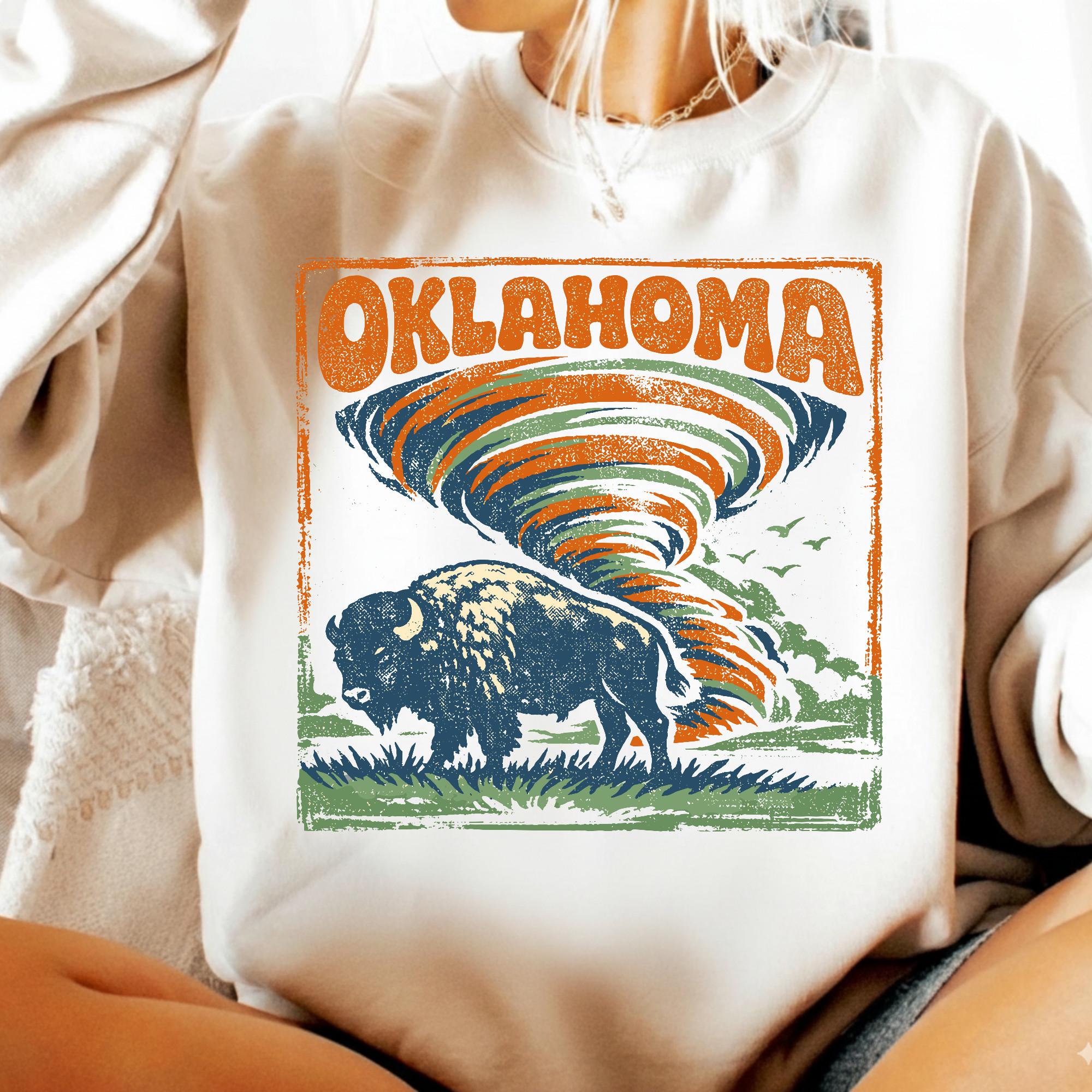 Oklahoma Buffalo Tornado PNG | Vintage Distressed Retro Graphic | DIY ...