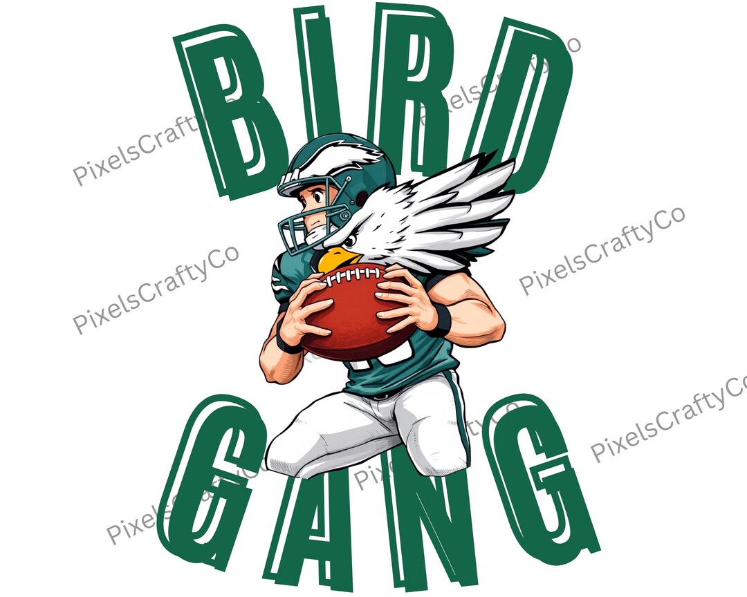 Retro Eagles Bird Gang SVG PNG: Philly Football Clipart (digital ...