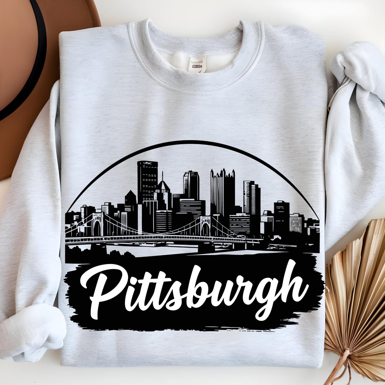 Pittsburgh Cityscape SVG, Downtown Skyline and Bridges for Cricut and ...