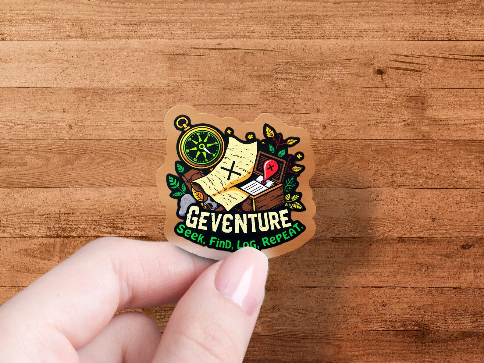 Geocaching Adventure PNG Vintage Compass & Treasure Map Clipart Perfect ...