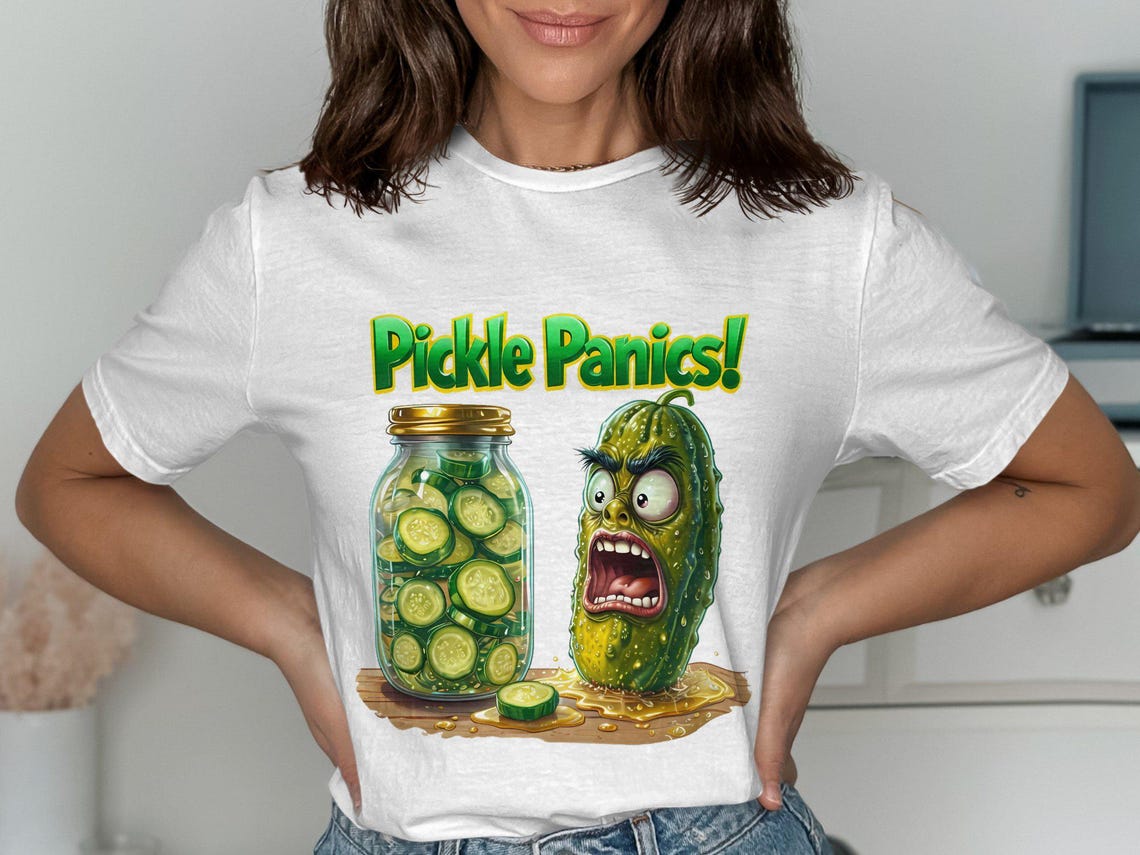Funny Pickle PNG Screaming Pickle Clipart Pickle Panic Digital Download ...
