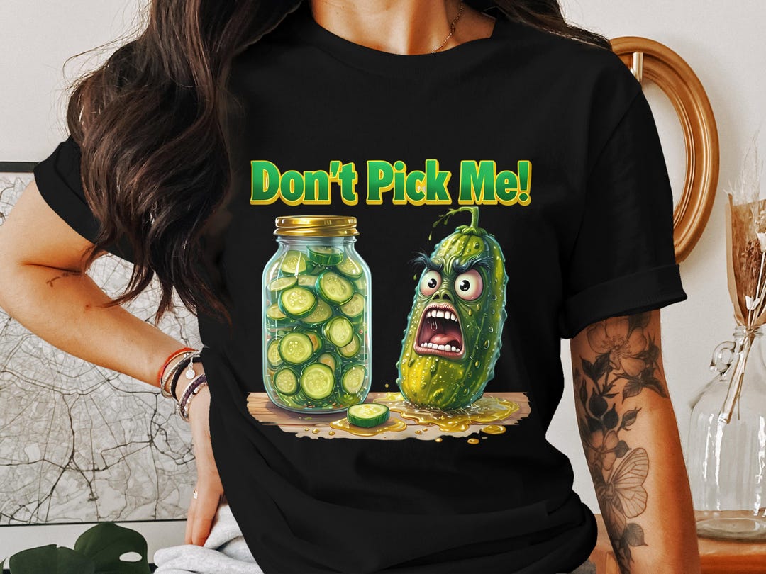 Funny Pickle PNG - 'don't Pick Me' Cartoon Clipart for T-shirts ...