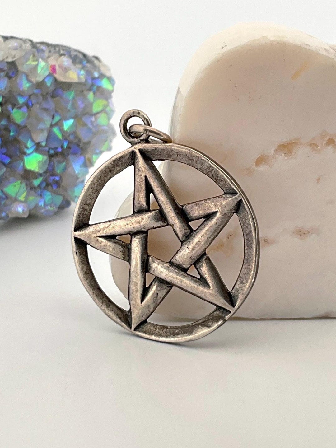 Vintage Pentagram Pendant Star Wicca Pendant (0525) - Etsy