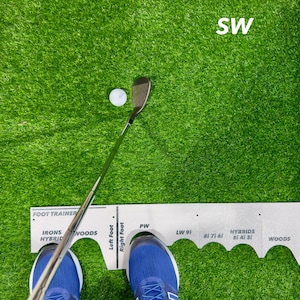 Golf Ball Position Mat & Stance Trainer | Alignment Aid for Driver ...