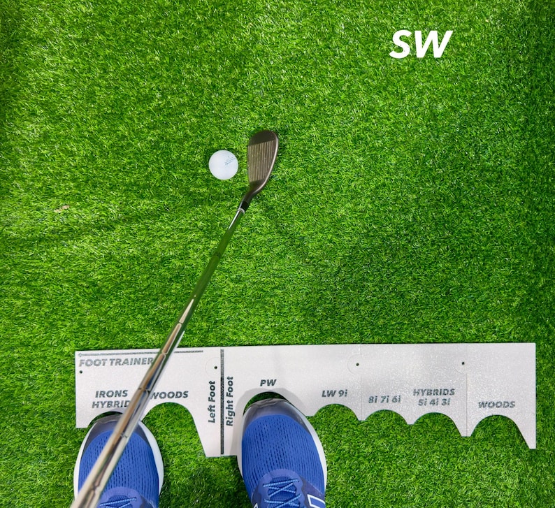 Golf Ball Position Mat & Stance Trainer | Alignment Aid for Driver ...