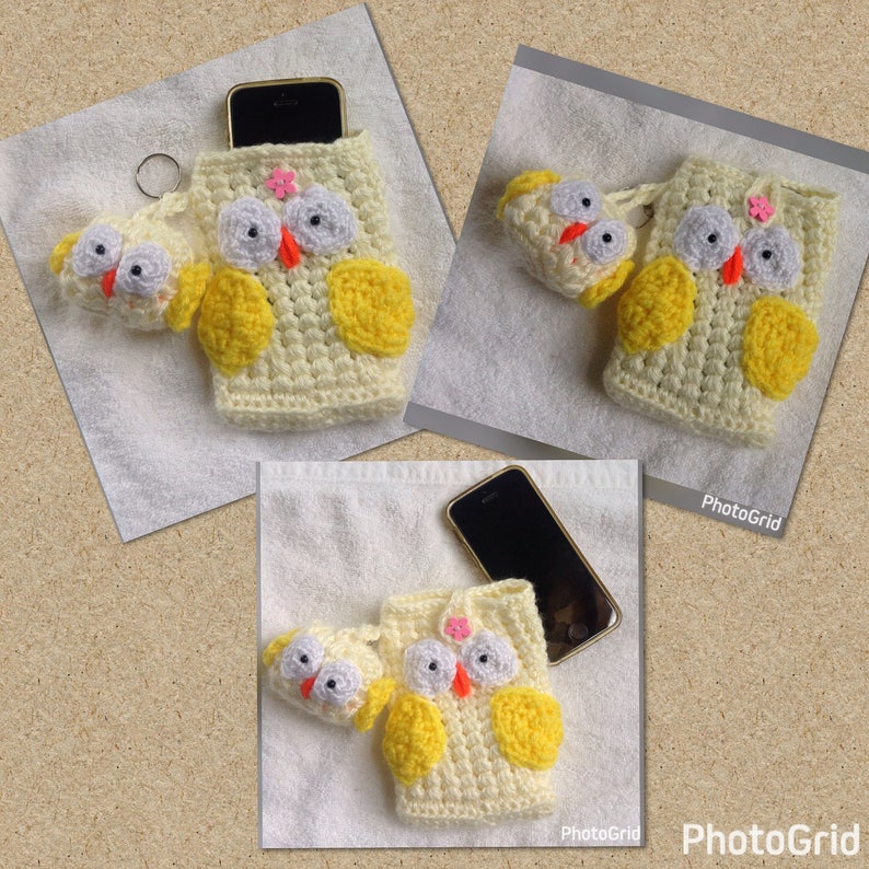 Crochet Cell Phone Holder Keychain and Cell Combo Keychain - Etsy