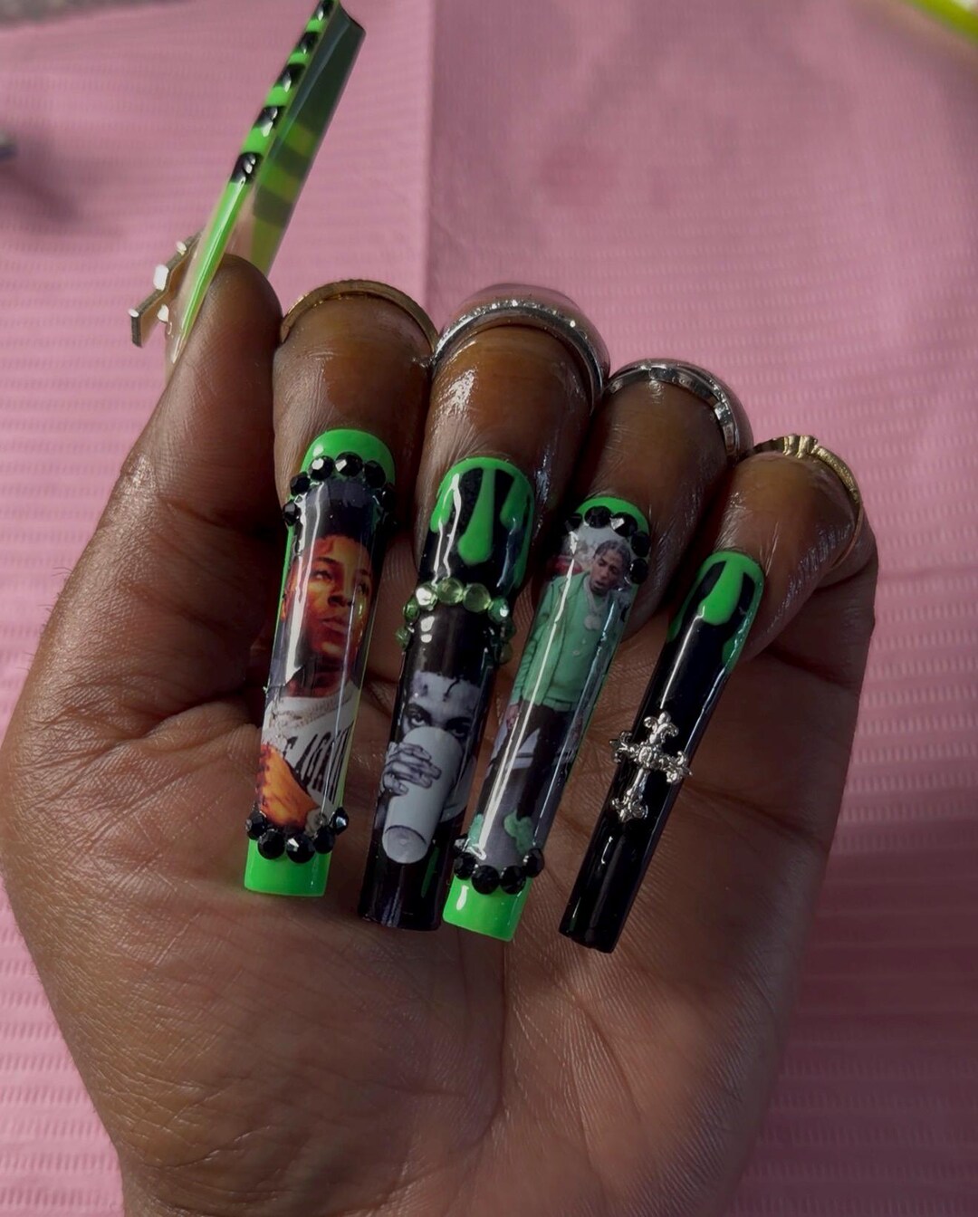 NBA Young Boy Nails | Masa Tour | Concert Nails | Press on Nails | False Nails | - Etsy