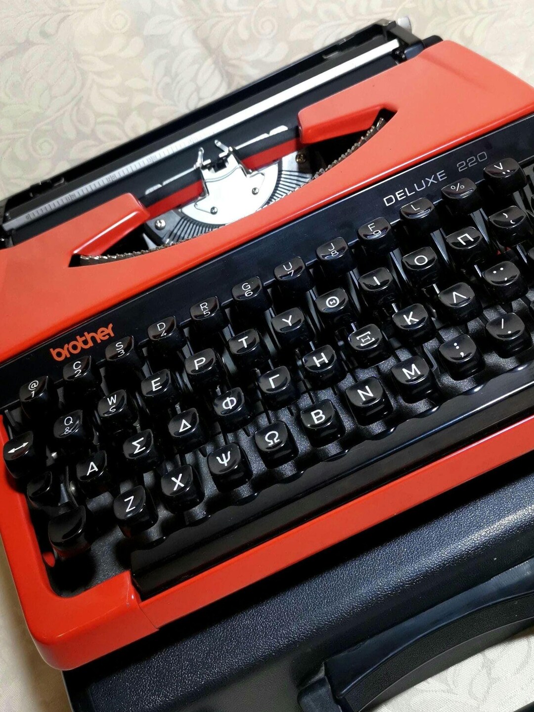 Vintage Brother Deluxe 220 Typewriter – Greek Layout - Red – Perfect ...