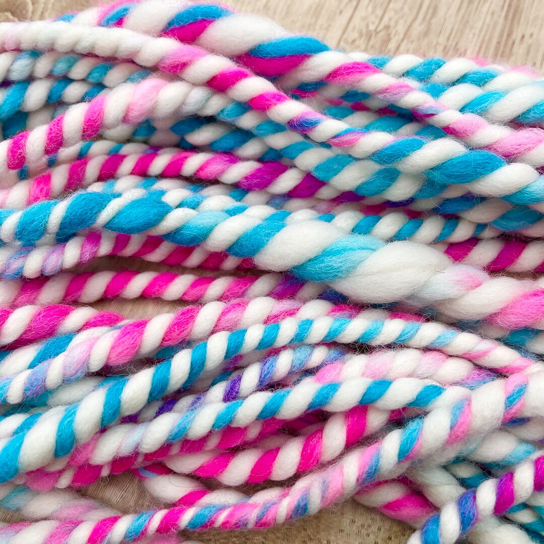 Handspun Merino and Corriedale Yarn 2ply Thick and Thin Super Bulky ...