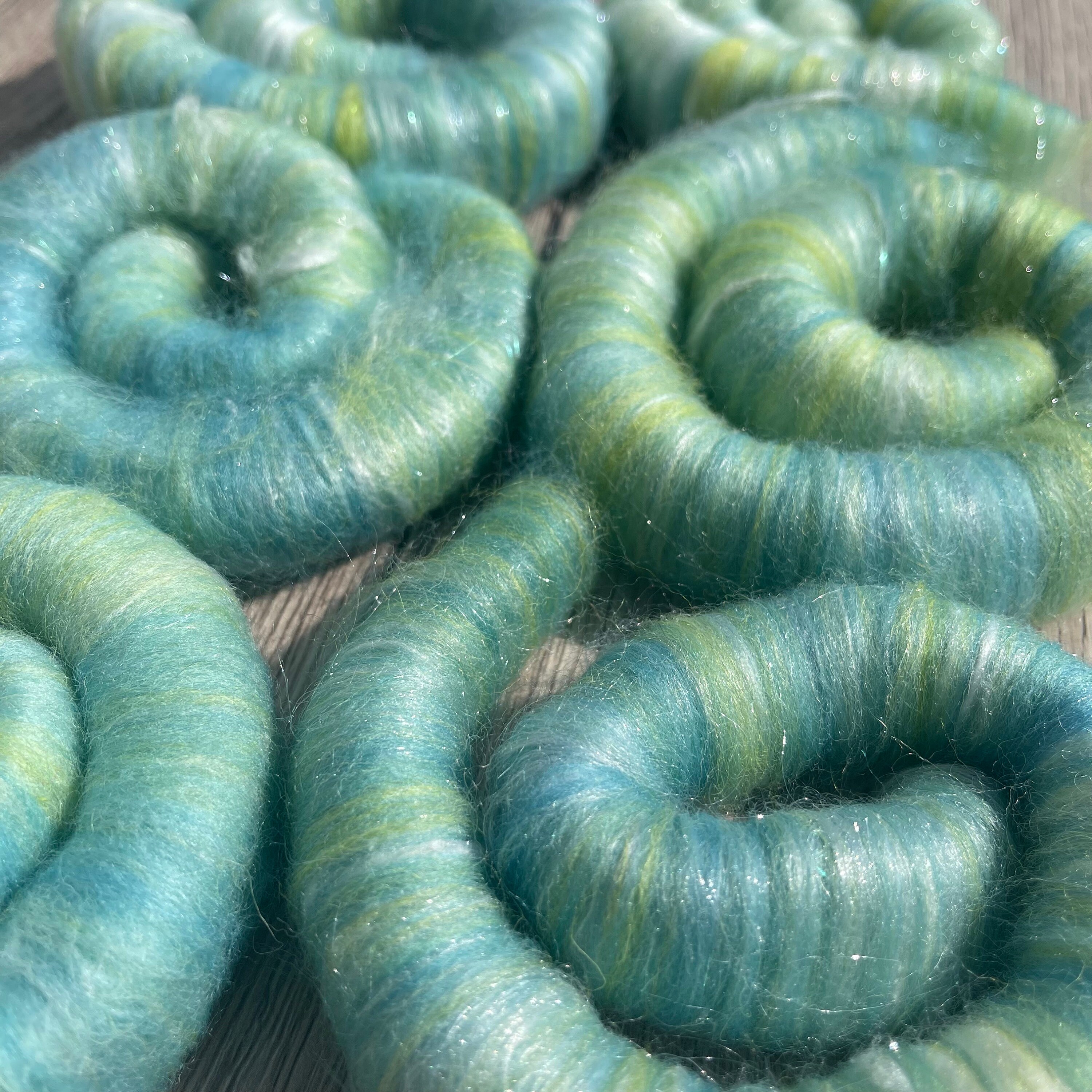 Rolags for Spinning, Mixed Fibres, Hand Blended Spinning Fibre for ...
