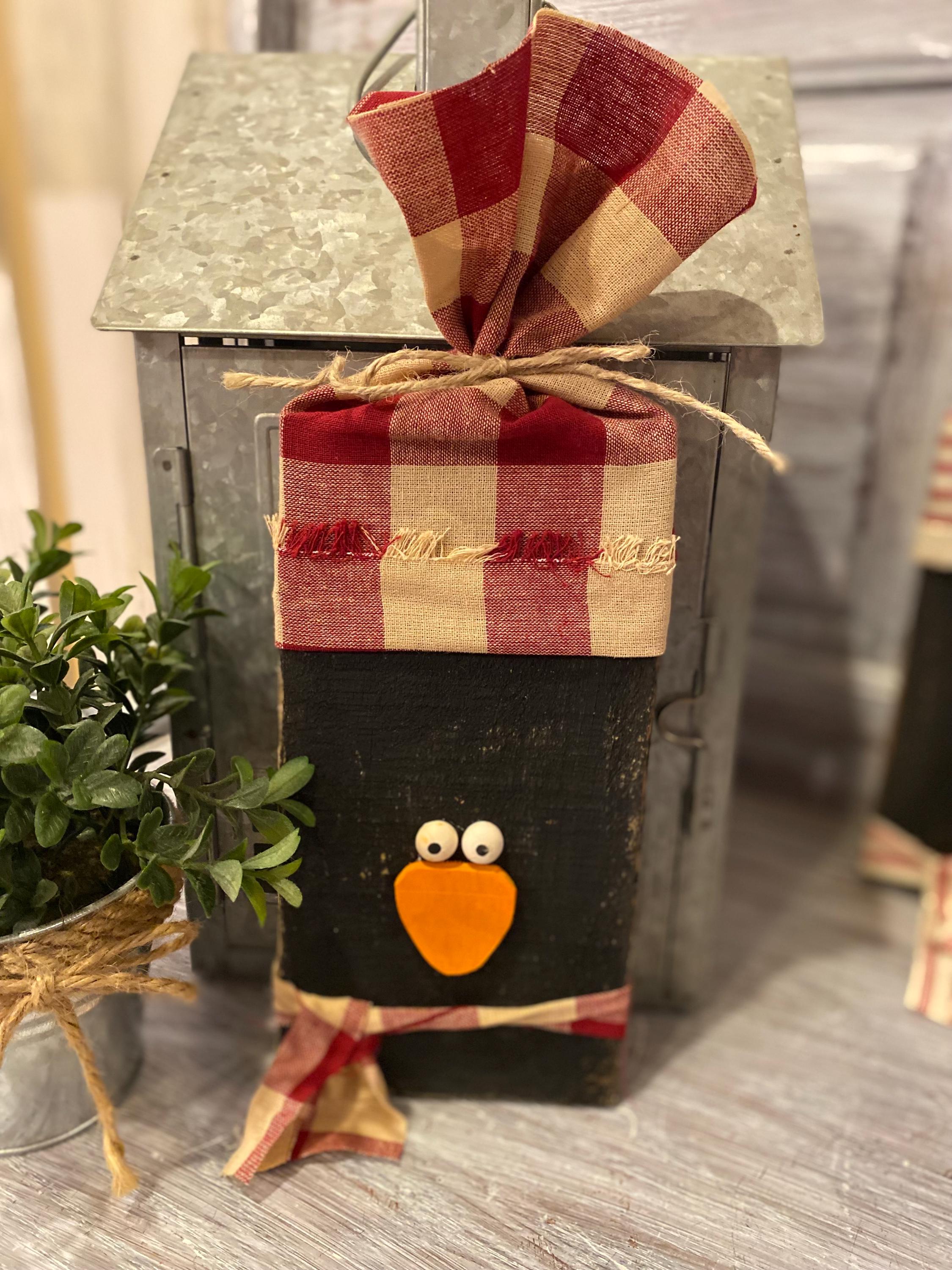 Handmade Rustic Wood Crow - Primitive Halloween Decor - Etsy