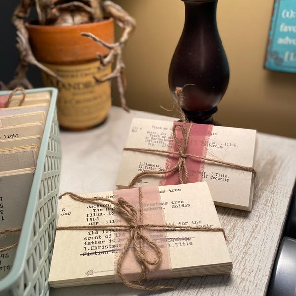 Library Card Catalog - Etsy