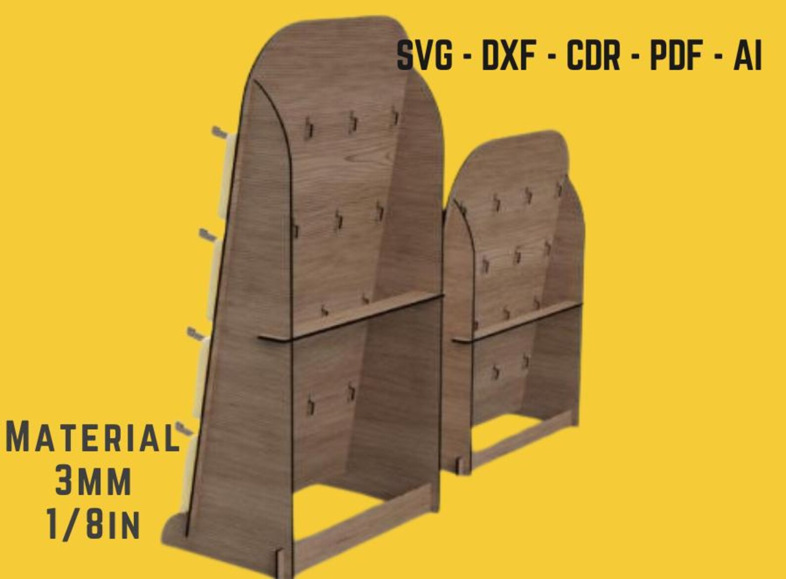 Earring Display Stand, Laser Cut Files, Two Different Size, Earring Holder, Jewelry Organizer ...