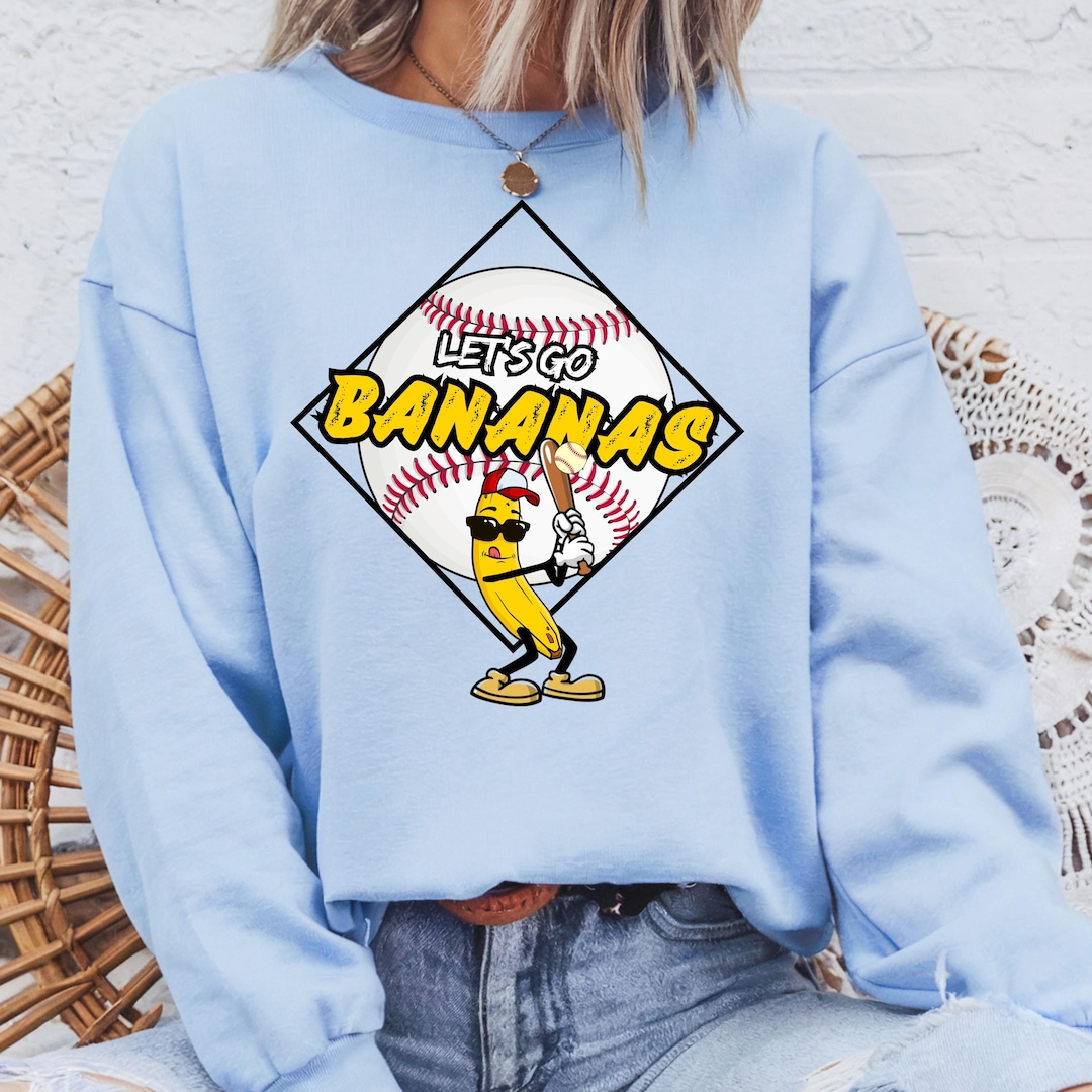 Savannah Shirt, Let's Go Bananas Baseball Shirt, Funny Banana Playing ...