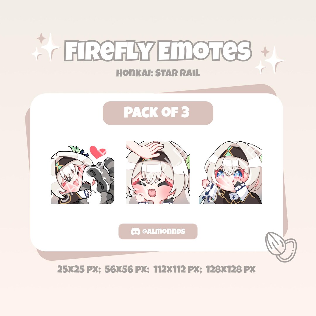 Honkai: Star Rail Firefly Emote Pack Cute Emotes & Stickers for ...
